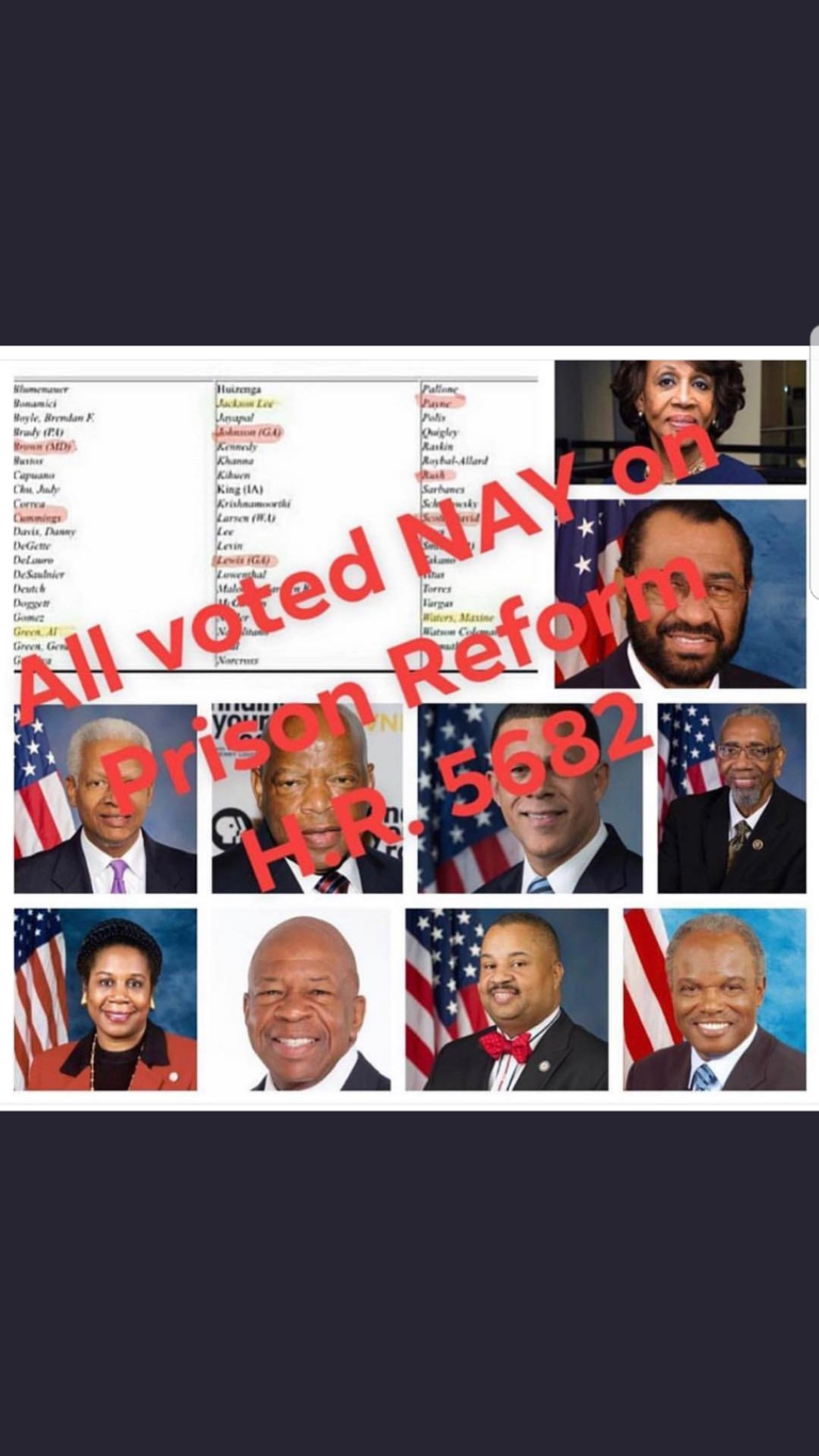 All Black Democrats voted NAY on the Prison Reform bill and yet there ...